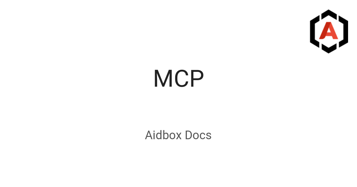 MCP | Aidbox Docs