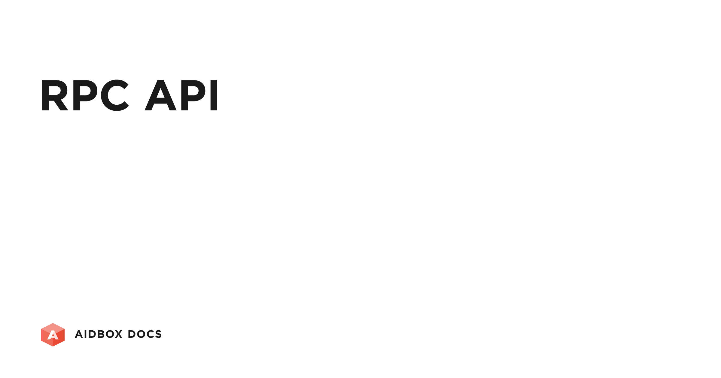 RPC API | Aidbox Docs